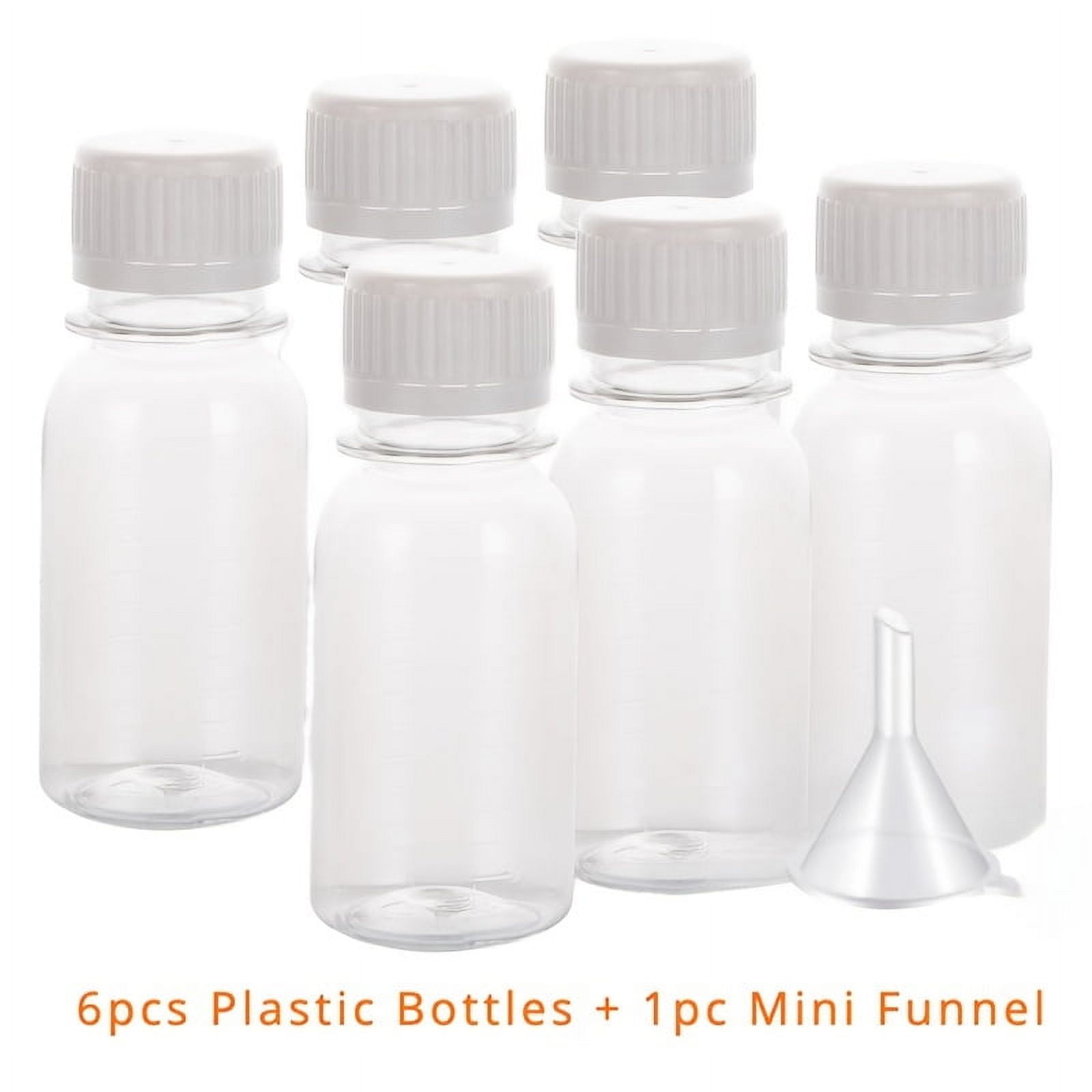 CNKOO 6pcs/12pcs 2oz Plastic Mini Clear Bottles with Lids Small Shot ...