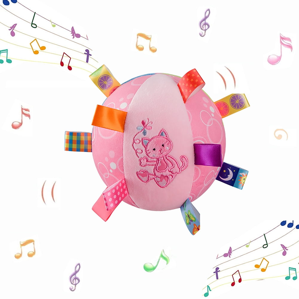CNKOO Baby Colorful Tag Ball - Soft Plush Rattle Ball Toy for Early ...