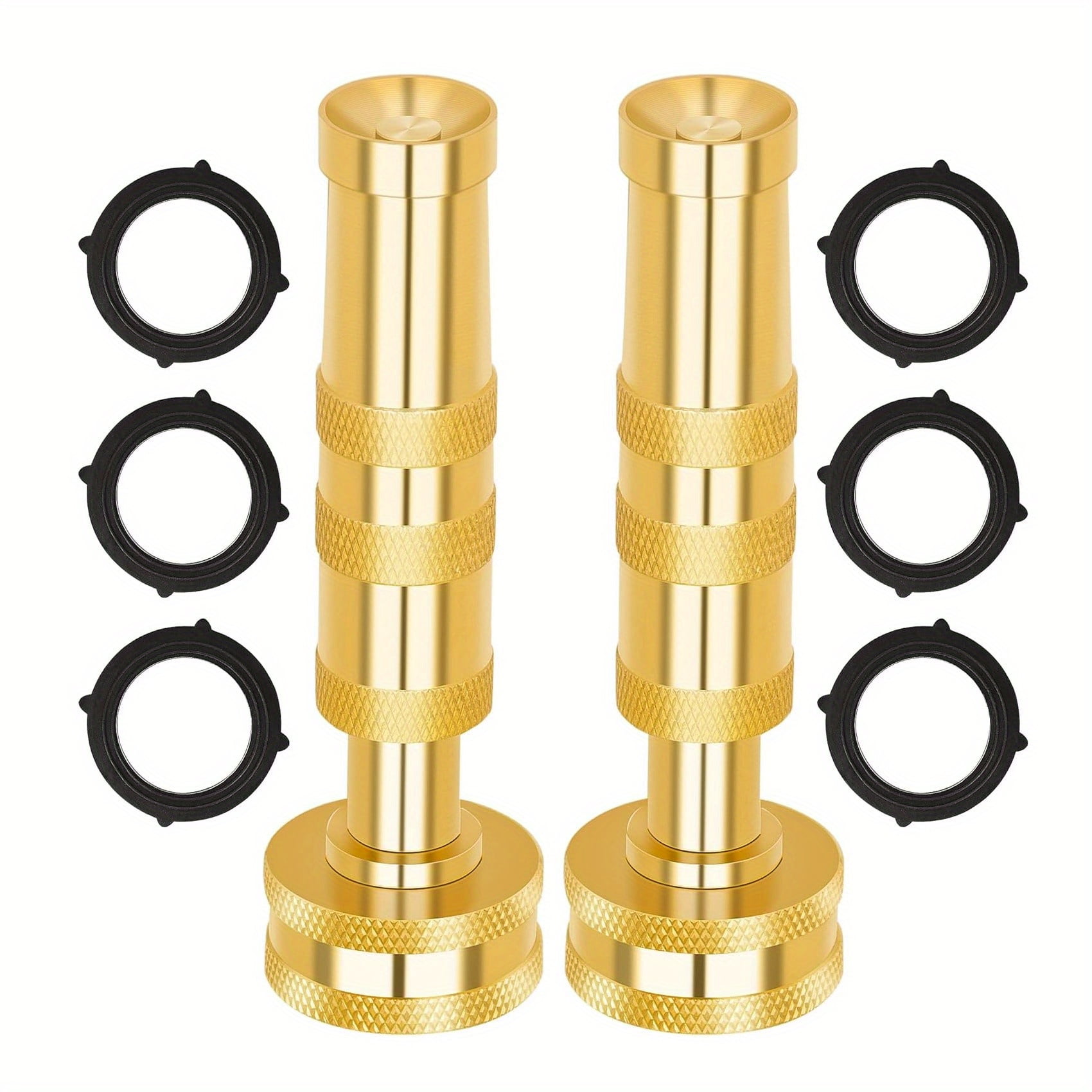 CNKOO Brass Hose Nozzle – High Pressure Jet Nozzles 2 Pack Heavy Duty ...
