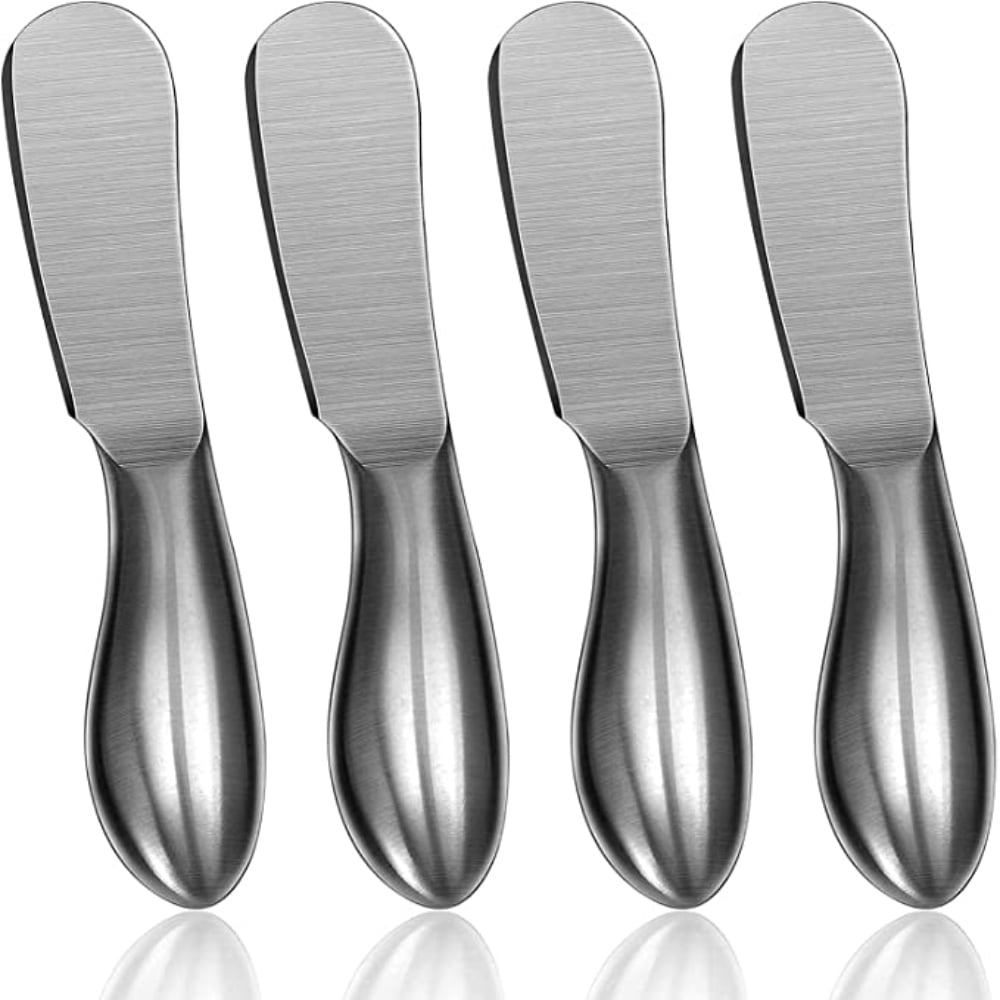 CNKOO Butter Knife (4 Pcs), Stainless Steel Cheese Spreader, Butter ...
