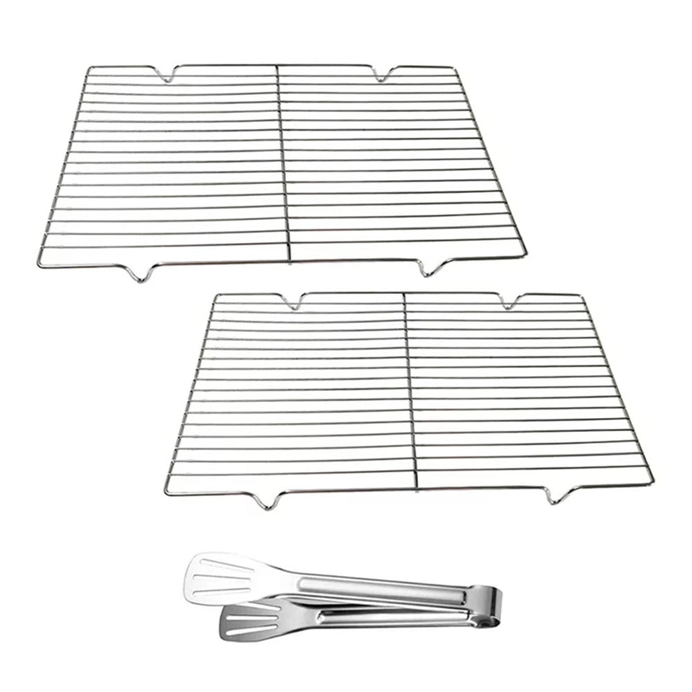 CNKOO Checkered Chef Cooling Rack - Set of 2 Stainless Steel, Oven Safe ...