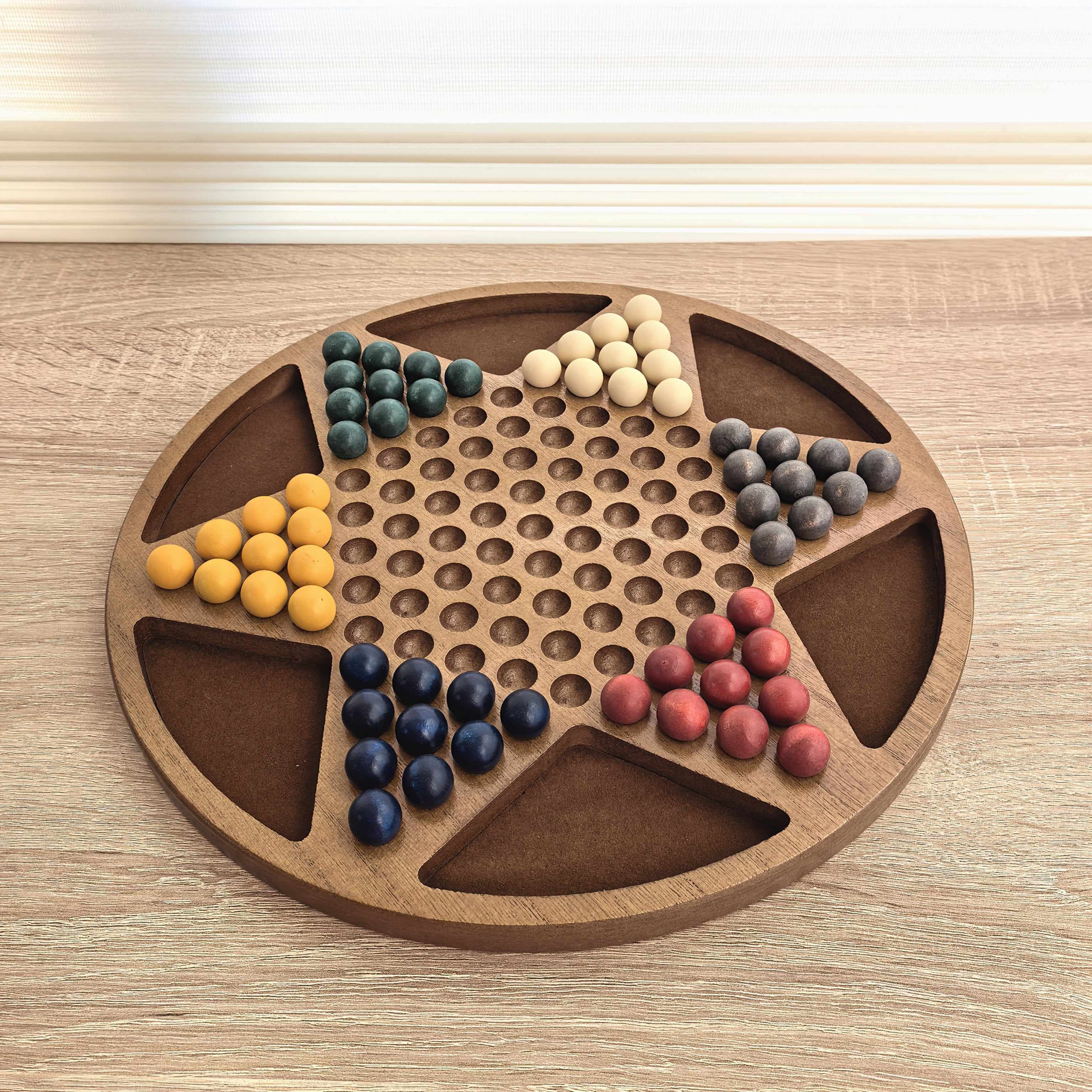 CNKOO Classic Strategy Board Game - Chinese Checkers Wooden Game Board ...
