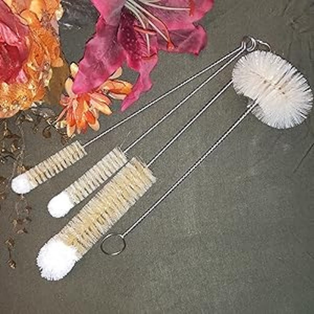 CNKOO Coralpearl Stainless Steel Soda Bottle Cleaning Brush Set Natural ...