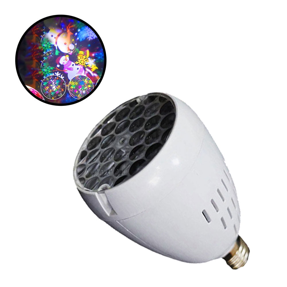 CNKOO E27 Bulb - Christmas Snowflake Bulb Projection Light with 16 ...