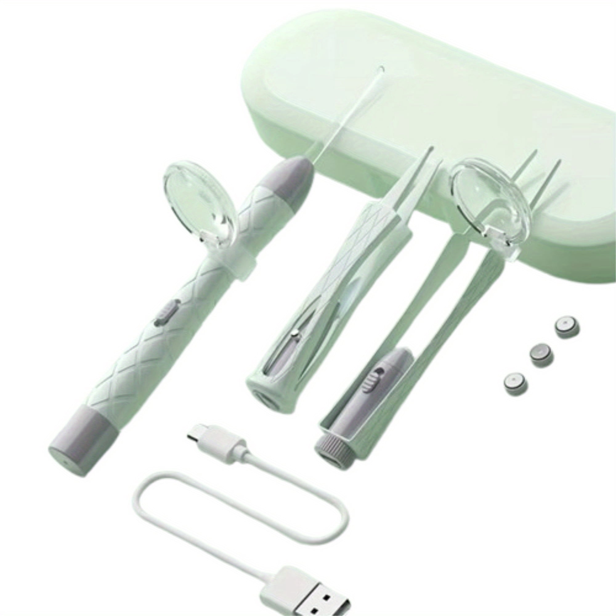 CNKOO Ear Cleaning Tool Set with Light Ear Pick Tweezer Booger Clip for ...