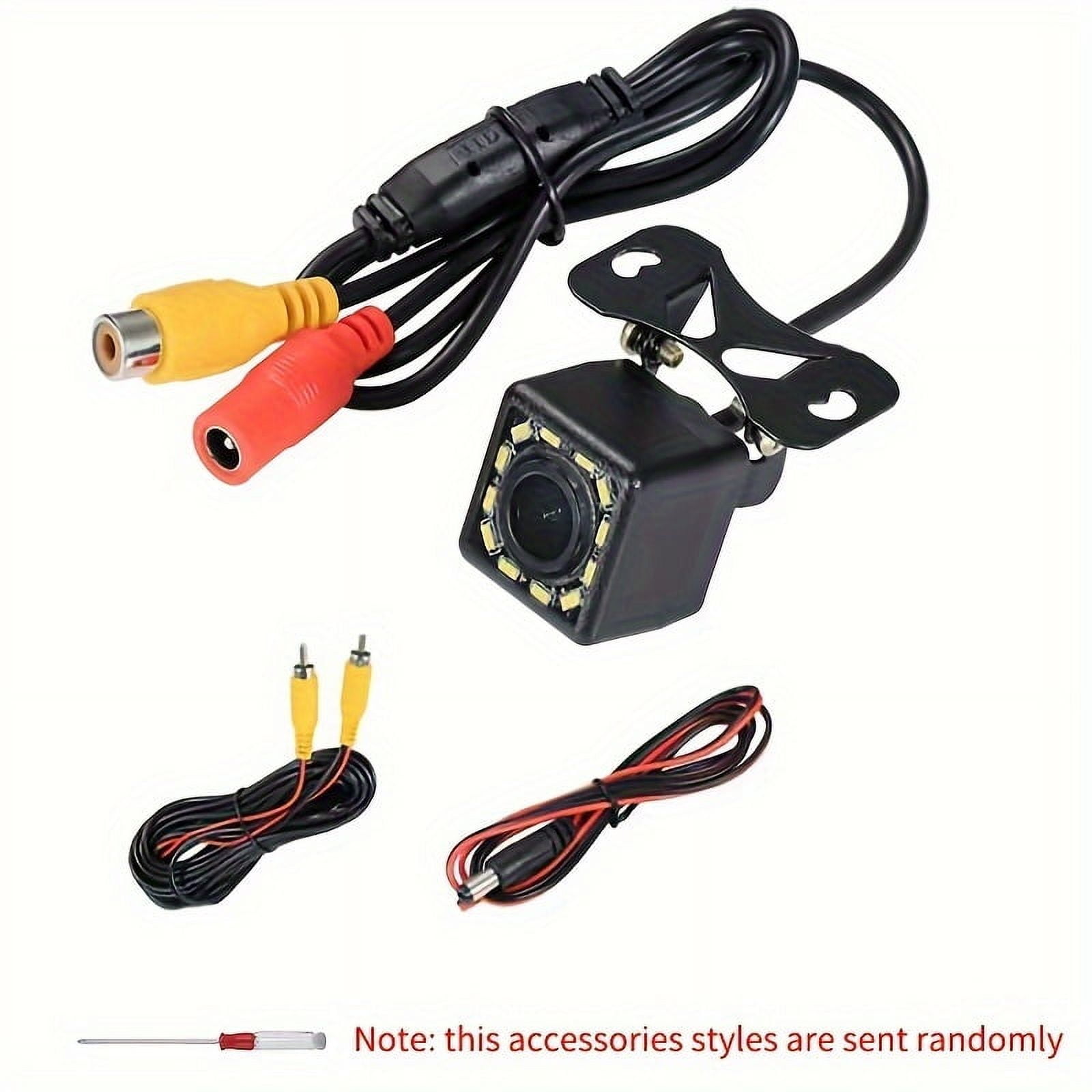 CNKOO HD 480P Rearview Camera with 12 LED Night Vision & Parking Guide ...