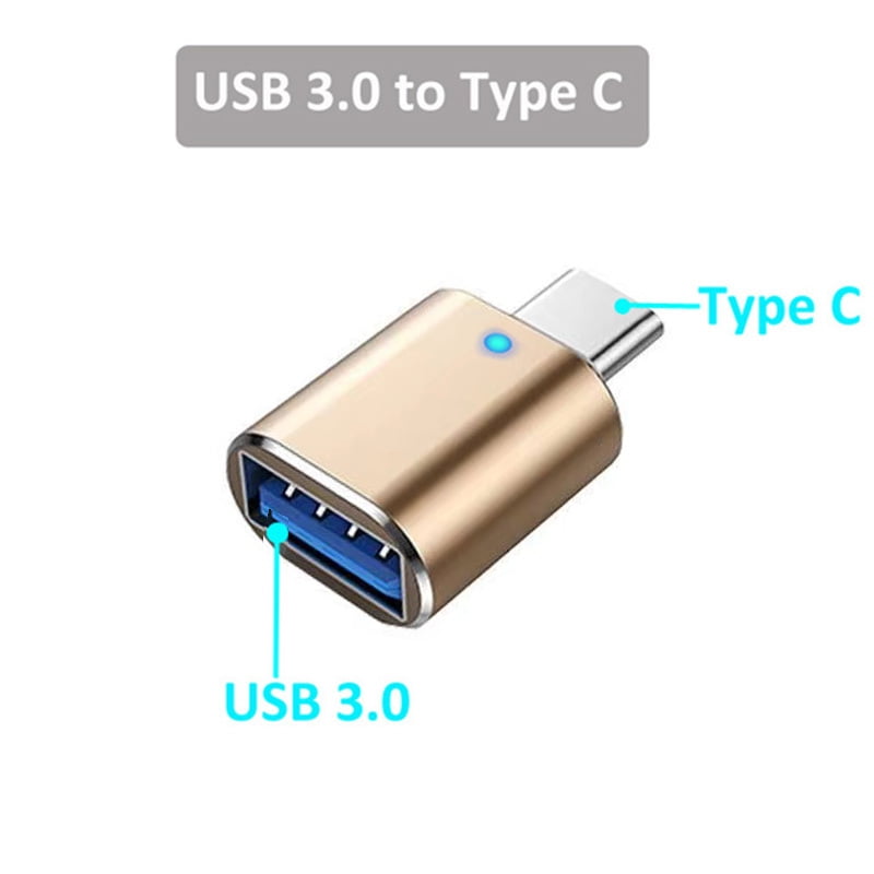 CNKOO LED USB 3.0 To Type C Adapter OTG To USB C USB-A To Micro USB Type-C Female Connector For ...