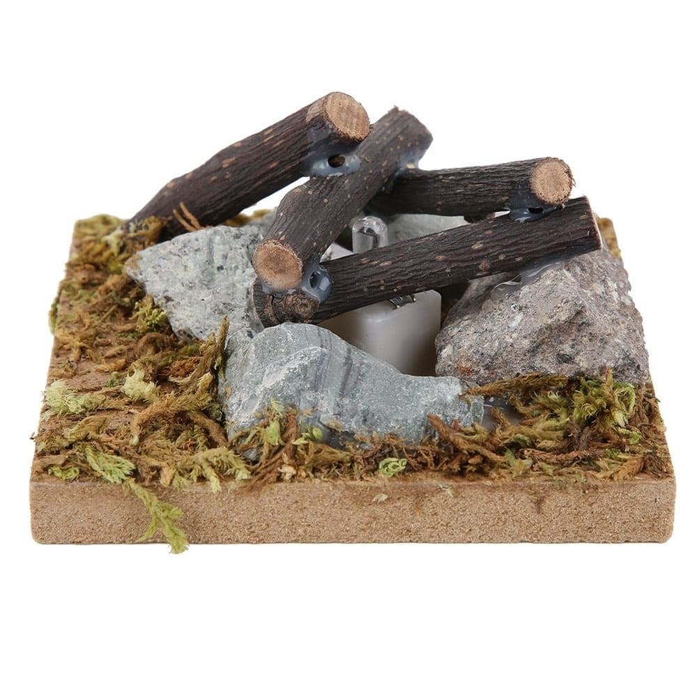 CNKOO Miniature Campfire Dollhouse Bonfire Ornament Decor Model Fire ...