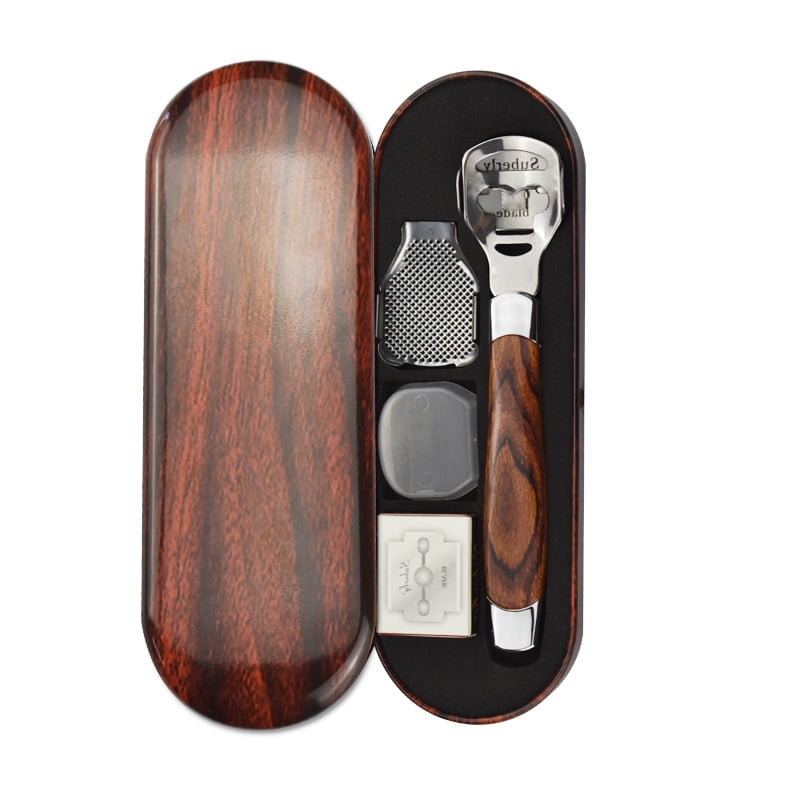 CNKOO Pedicure Foot Scraper with Wood Handle - Effectively Hard Skin ...