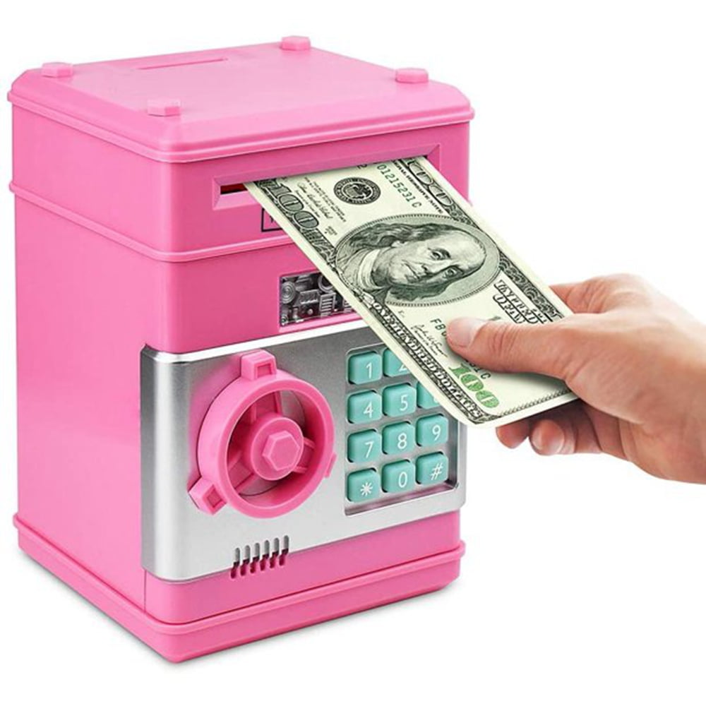 CNKOO Piggy Bank,Electronic Password ATM Banks Real Money Savings Bank with Code Lock,Cash Coin ...