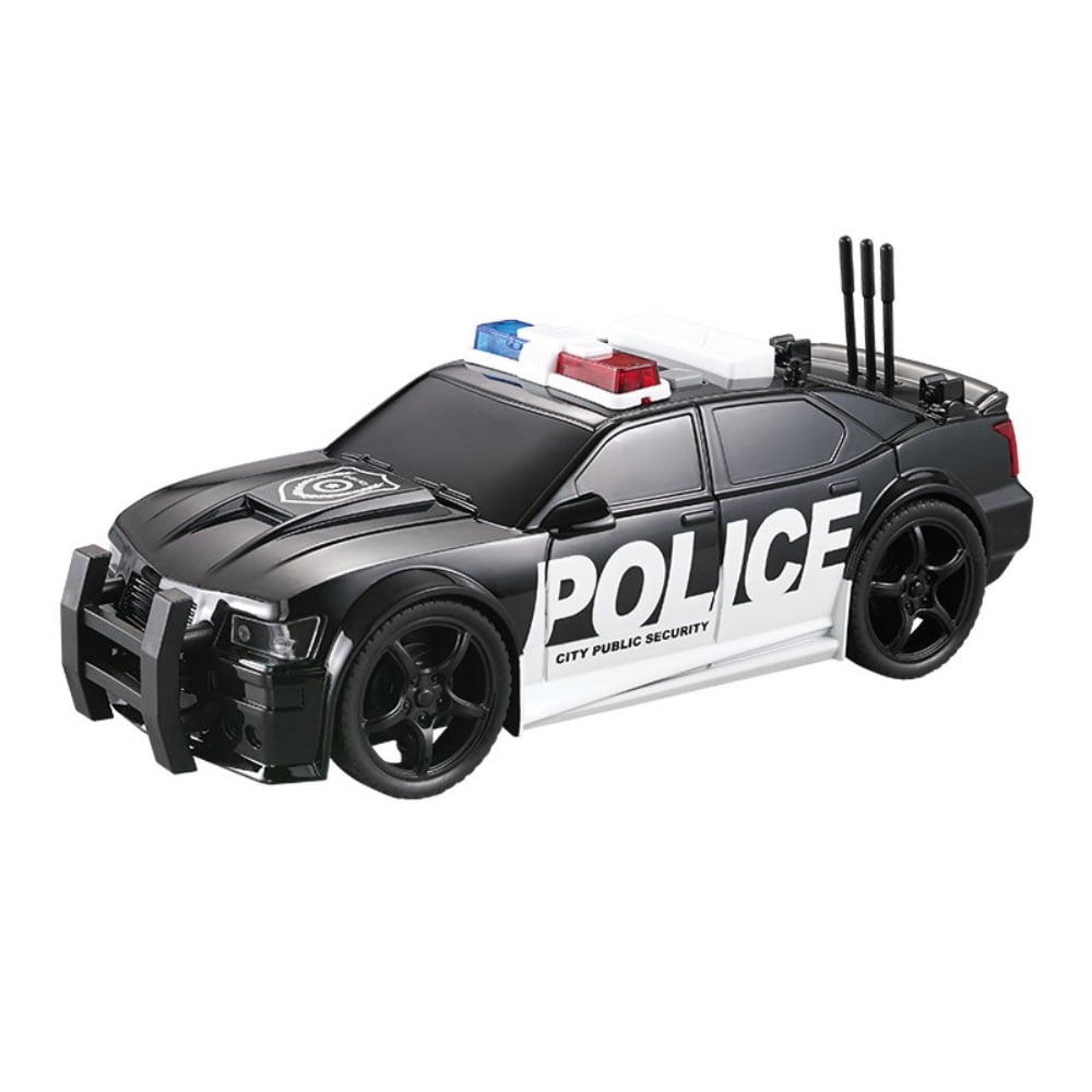CNKOO Police Car Friction Powered 1:20 Scale with Lights Sirens and ...