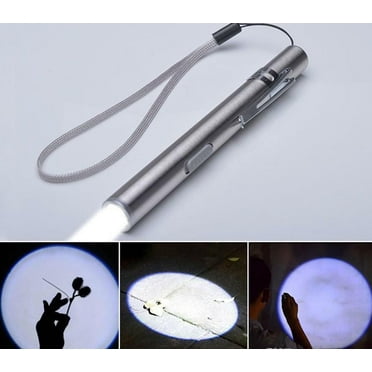 Dsseng 2 PCS Stainless Steel Flashlight USB Rechargeable 1000 Lumens ...