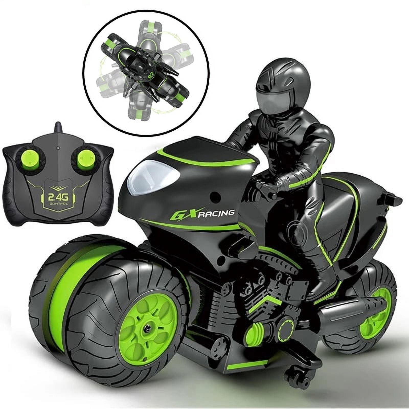 CNKOO RC Stunt Car with Extra Batteries, Remote Control Motorcycle ...