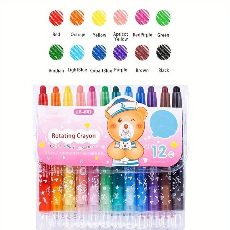 CNKOO Rotating Crayon Set 12 Color Crayons Colorful Painter Graffiti ...