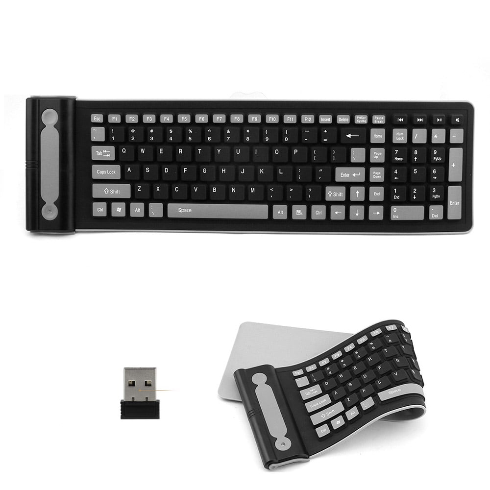 CNKOO Silicone Keyboard Wireless Bluetooth Waterproof Rollup Keyboard ...
