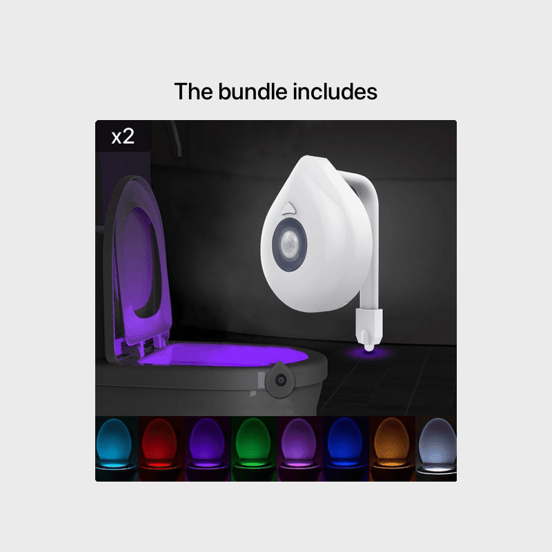 CNKOO Toilet Motion Sensor Light 8 Colors Changing Sensor LED Washroom ...