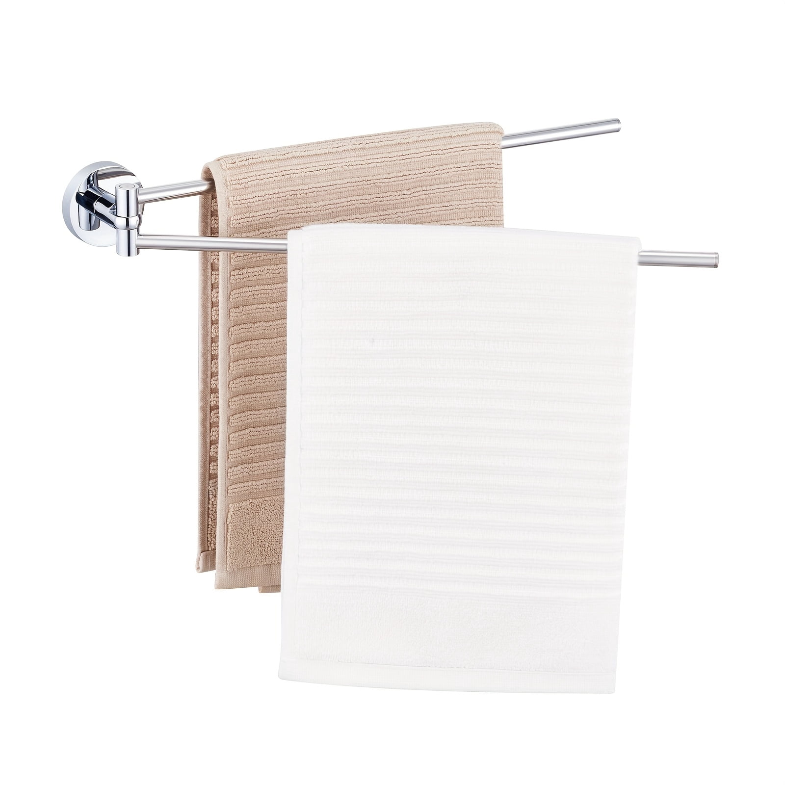 CNKOO Wall-Mounted Swivel Double Towel Rack 180° Rotating Stainless ...