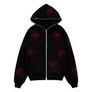 CNSTORE Y2K Hoodie Full Zip Up Hoodie Over Face Women Men Skeleton Skull Print Hooded Aesthetic ...