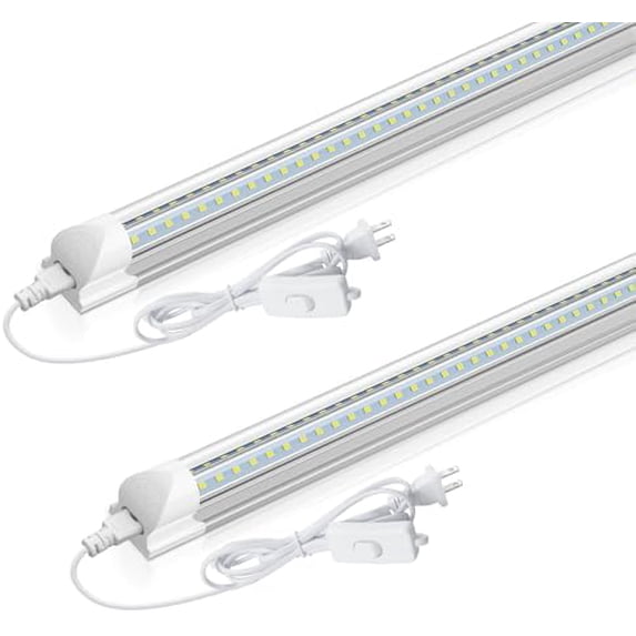 CNSUNWAY 2FT LED Shop Light, 20W 3000LM, 5000K Daylight T8 LED Light ...