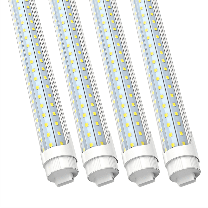 CNSUNWAY 8Ft HO LED Tube Light Bulbs,Bi-pin R17D Base, Dual End Powered ...