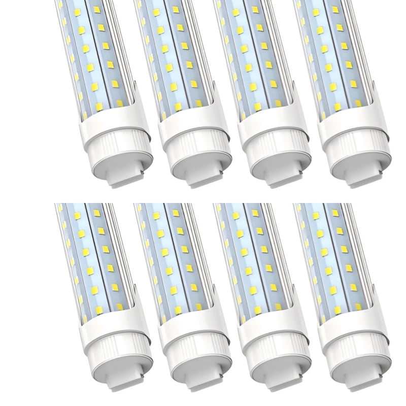 CNSUNWAY 8Ft HO LED Tube Light Bulbs,Bi-pin R17D Base, Dual End Powered ...