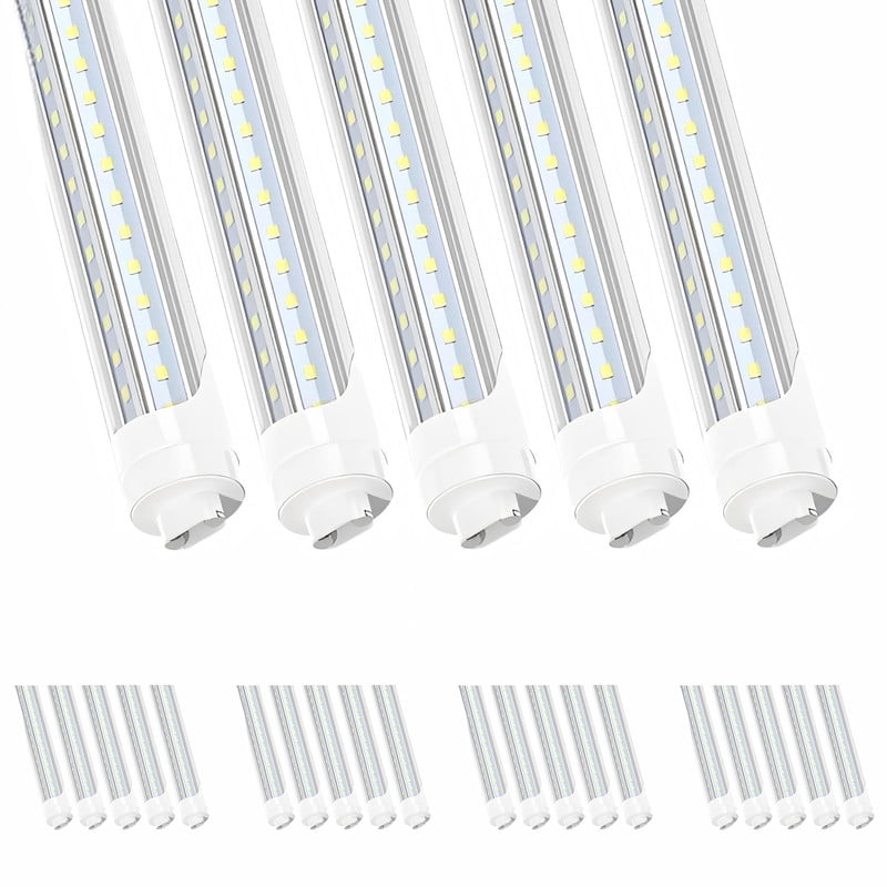 CNSUNWAY 8Ft HO LED Tube Light Bulbs,Bi-pin R17D Dual End Powered ...