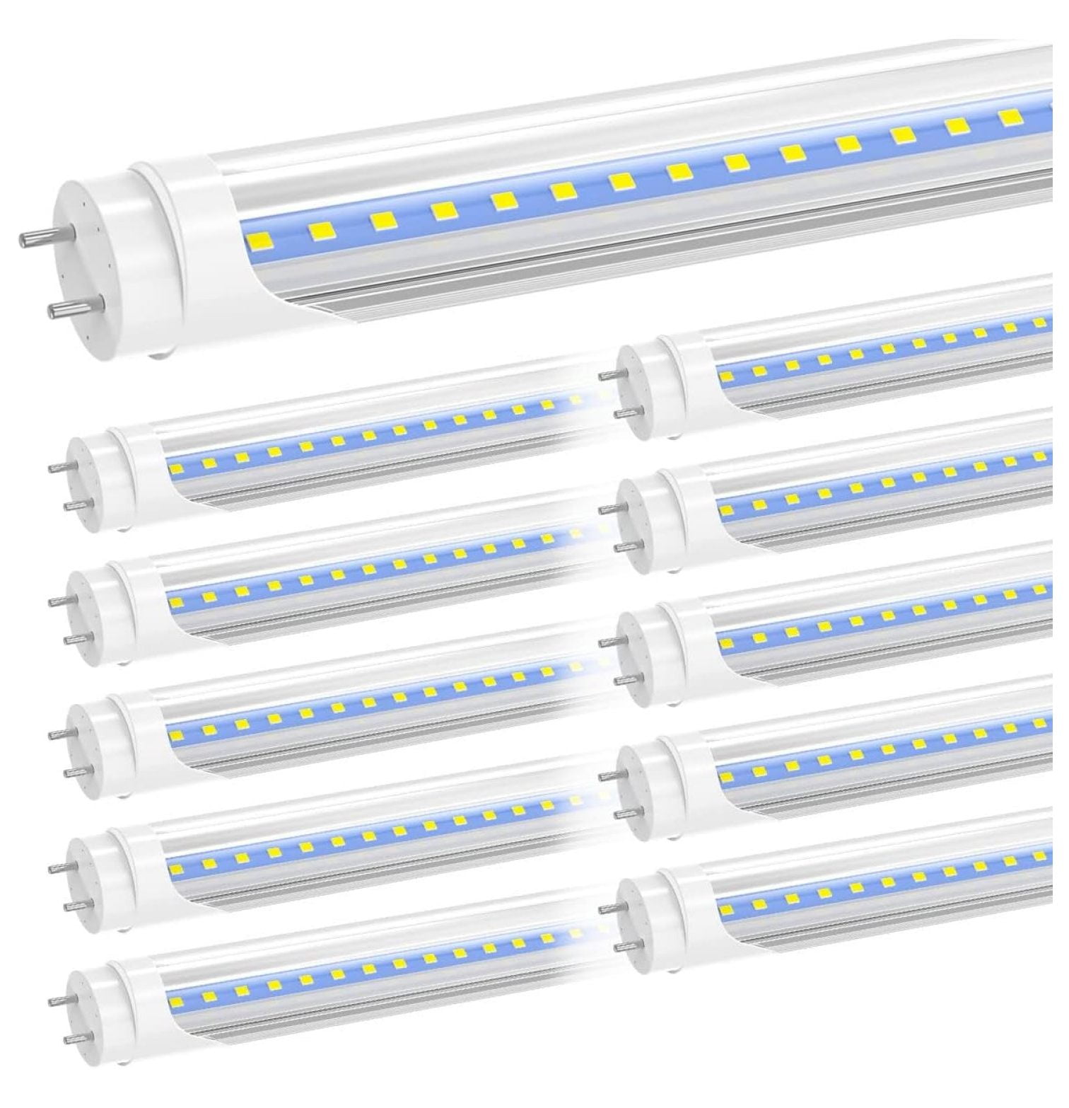 CNSUNWAY T8 LED Bulbs 4 Foot, Type A+B Tube Lights, 18W 2400LM 6000K ...