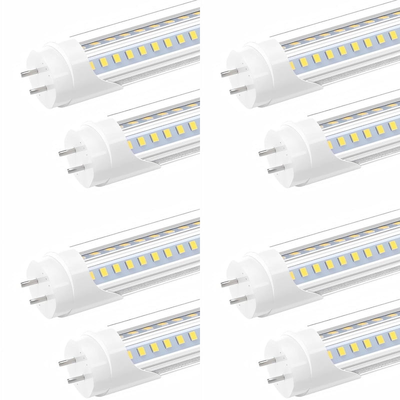 CNSUNWAY T8 V Shape 4ft LED Tube Light Bulbs,28W 5000K,Dual-end Powered ...
