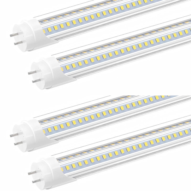 CNSUNWAY T8 V Shape 4ft LED Tube Light Bulbs,28W 6000K,Dual-end Powered ...