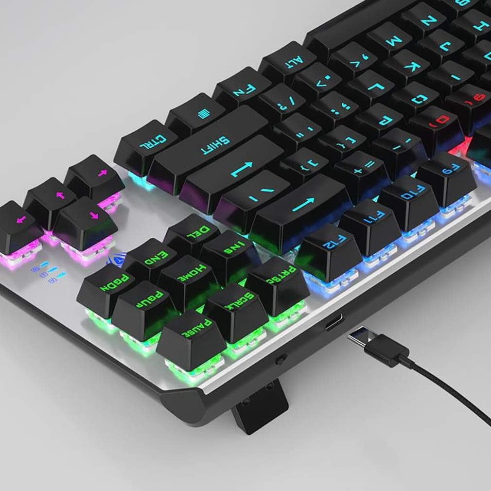 CNV 2025Laptop Keyboard Mechanical Gaming Keyboard LED Rainbow Gaming ...