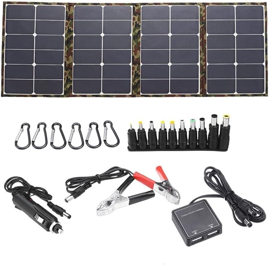 CNV 80W Foldable Lightweight Solar Panel Charger, Solar Charging Pack ...