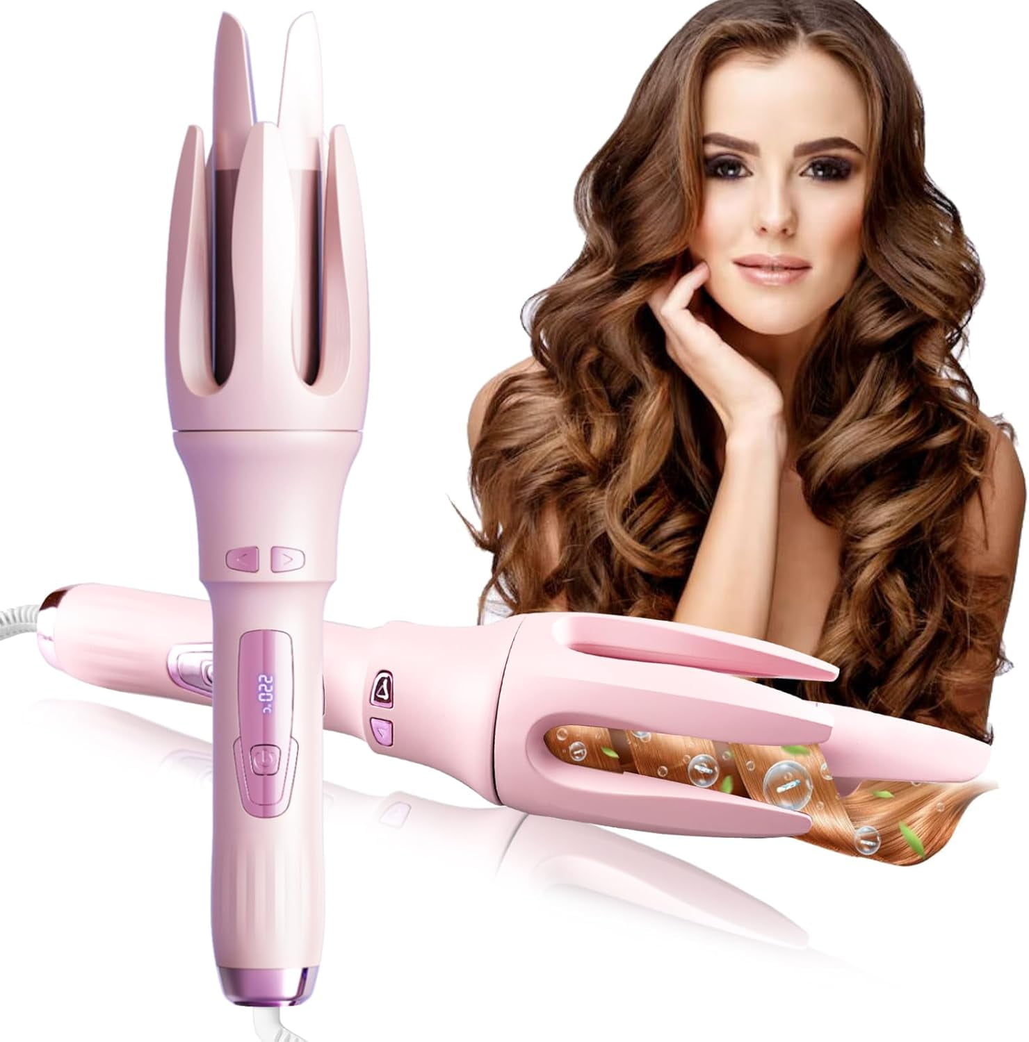 CNV® Automatic Hair Curler,Automatic Curling Iron with 4 Temperatures ...