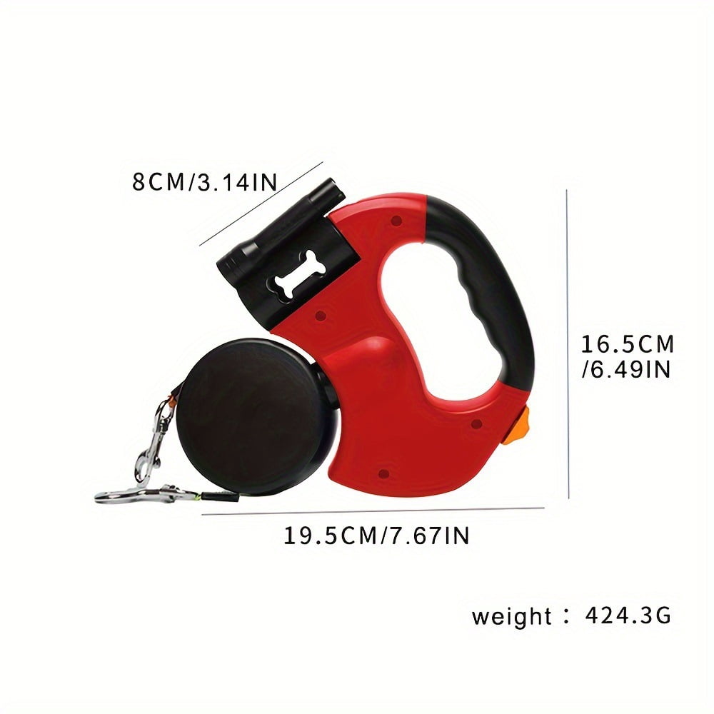 CNV Heavy-Duty Double Head Pet Walking Leash, 360° Rotating Retractable ...