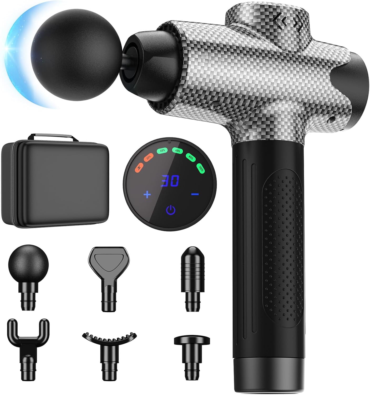 CNV Muscle Massage Gun, Quiet Deep Tissue Percussion Back Neck Head ...