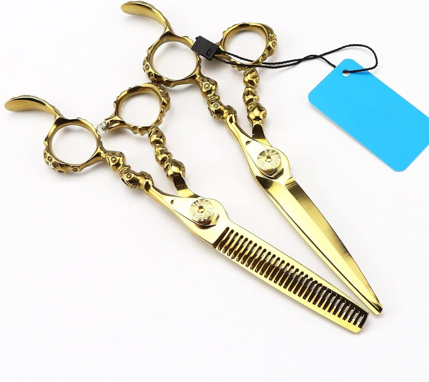 CNV Premium 440C Stainless Steel Hairdressing Scissors Kit, Ornate ...