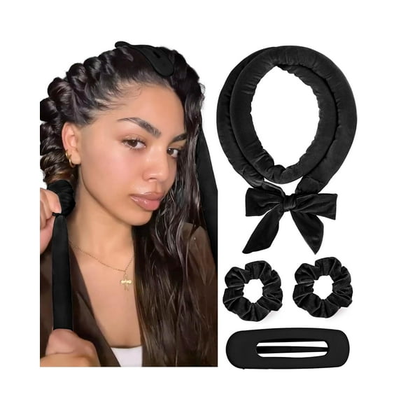 CNV Professional Heatless Hair Curler Set, Super Soft Satin Curling Rod ...