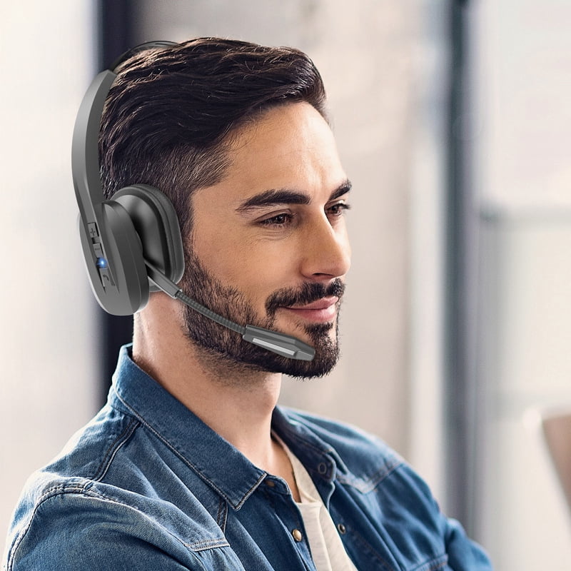 CNV Professional Wireless Bluetooth Headset with ENC Noise Canceling ...