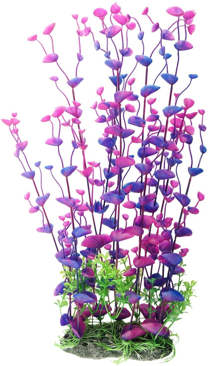 CNZ Aquarium Decor Fish Tank Decoration Ornament Artificial Purple ...
