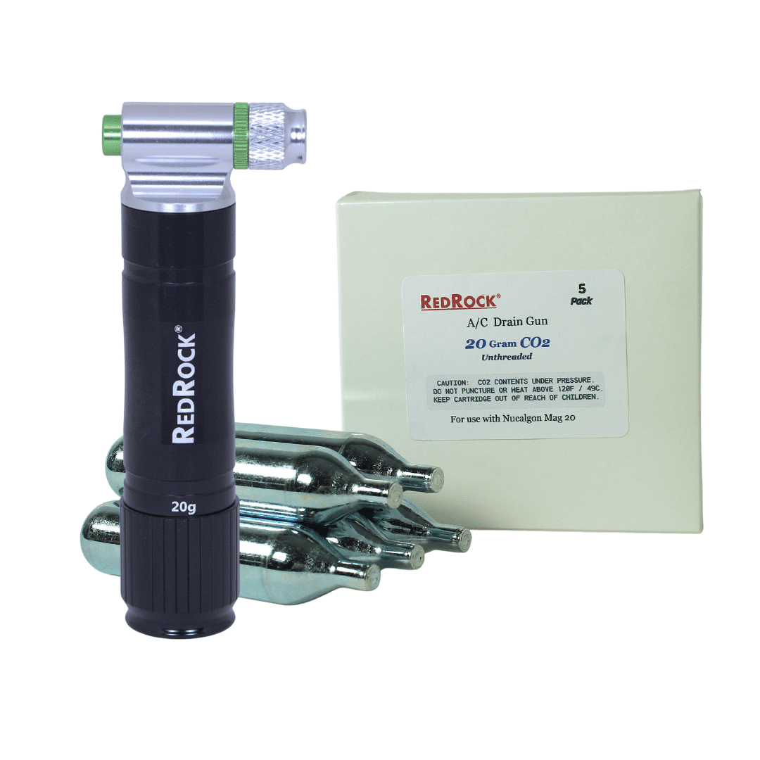 CO₂ Bike Tire Inflator Kit with 5×20g Unthreaded Cartridges – High ...