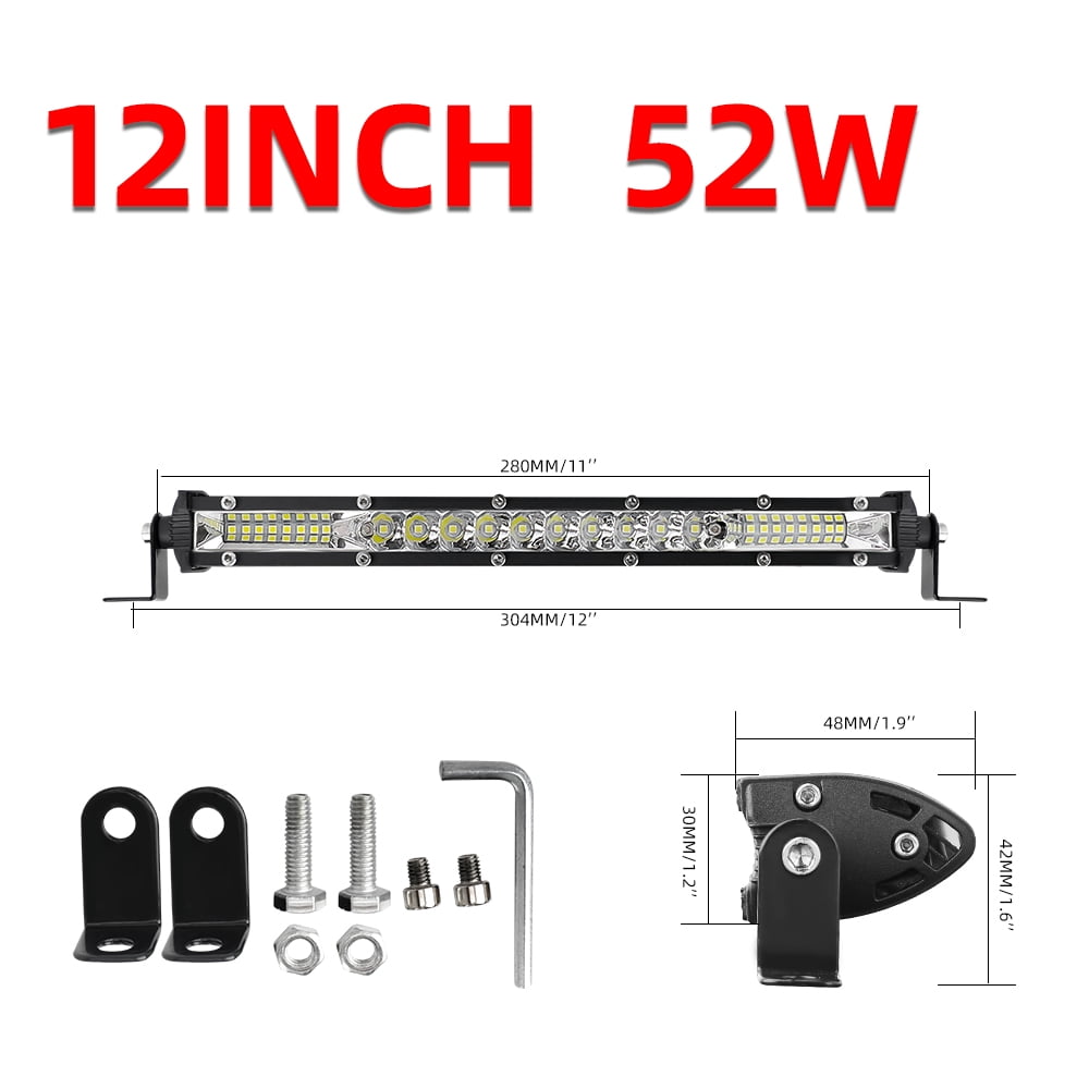 CO LIGHT 12 ~52 Off Road LED Bar Spot Flood LED Light Bar Work Light ...