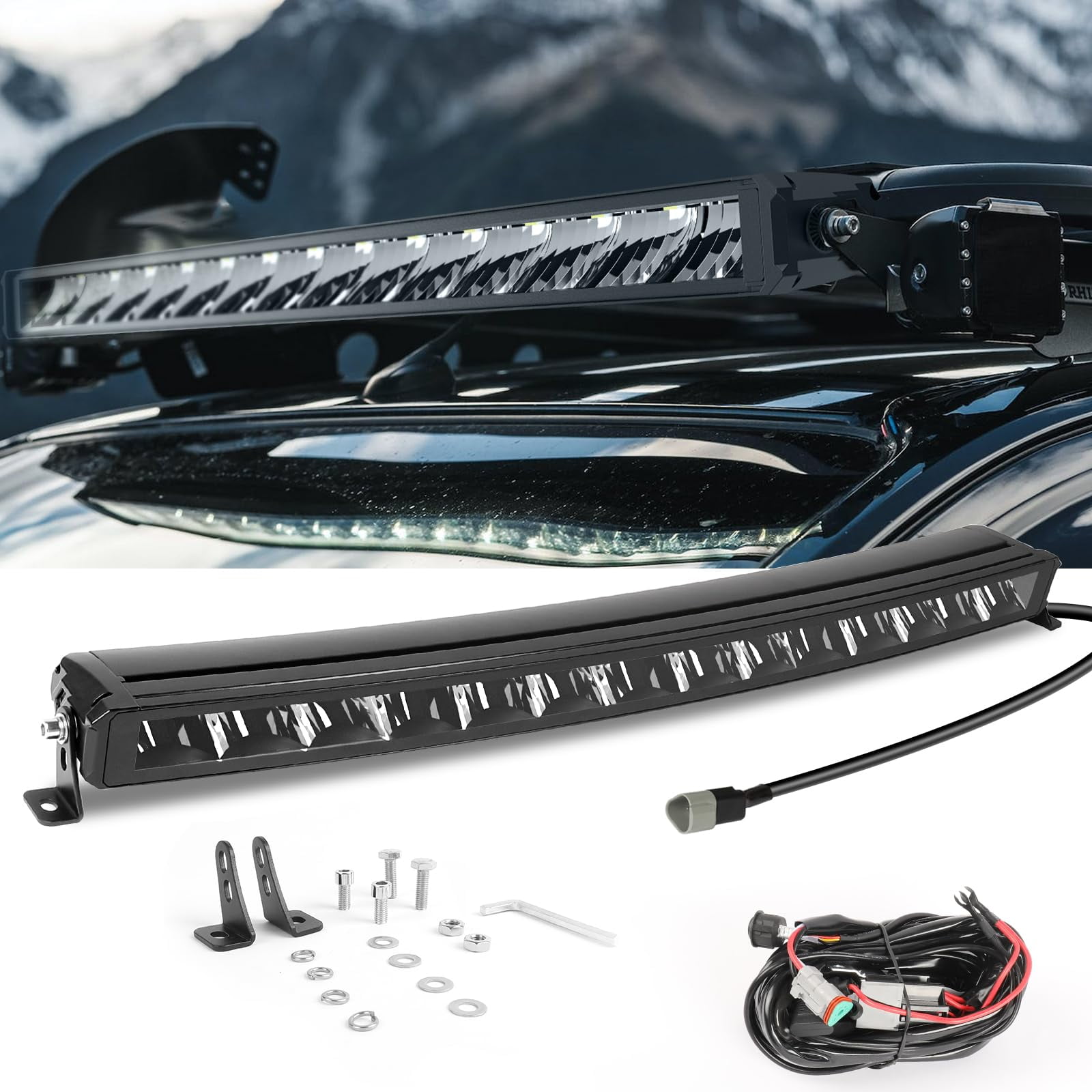 CO LIGHT 30 Inch Curved Single Row LED Light Bar - 140W 30000 Lumens ...