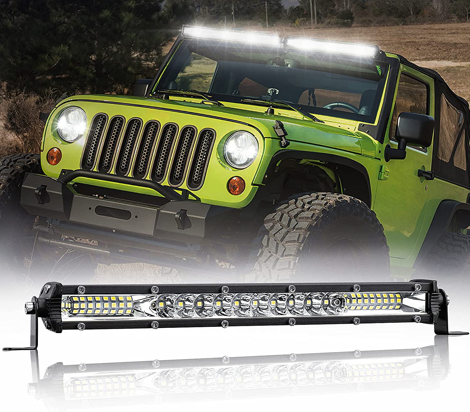 CO LIGHT Single Row Slim 10” Light Bar IP68 Waterproof Off-Road Spot ...