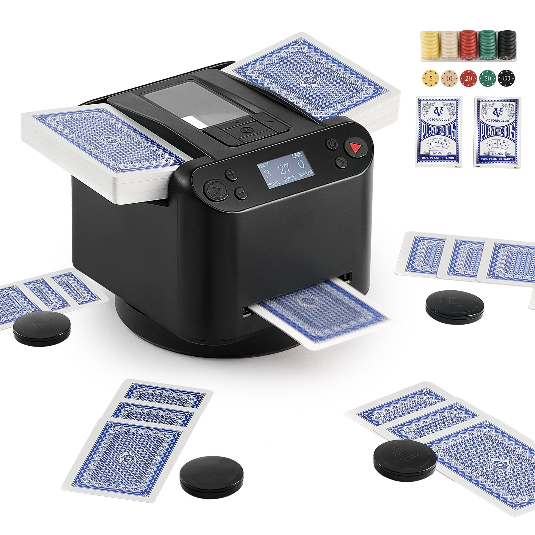 CO-Z 2-in-1 Automatic Card Shuffler and Dealer, 2 Deck Electric ...