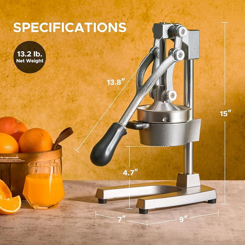CO-Z Manual Citrus Juicer, Commercial Grade Cast Iron Orange Juicer ...