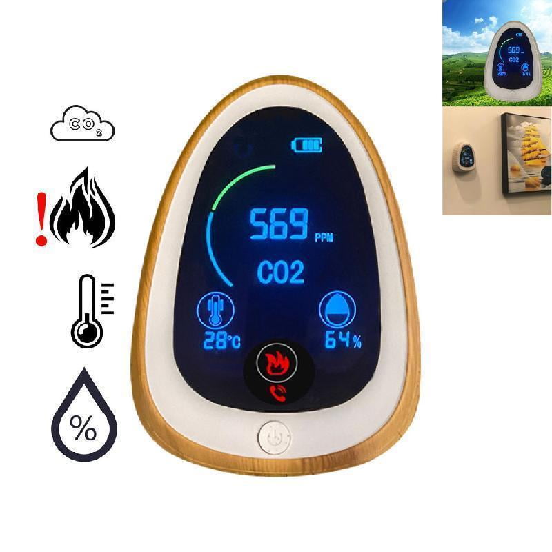 CO2 Detector Meter Air Analyzer Gas Detector Carbon Dioxide Sensor Co2 Monitor 5000ppm ...