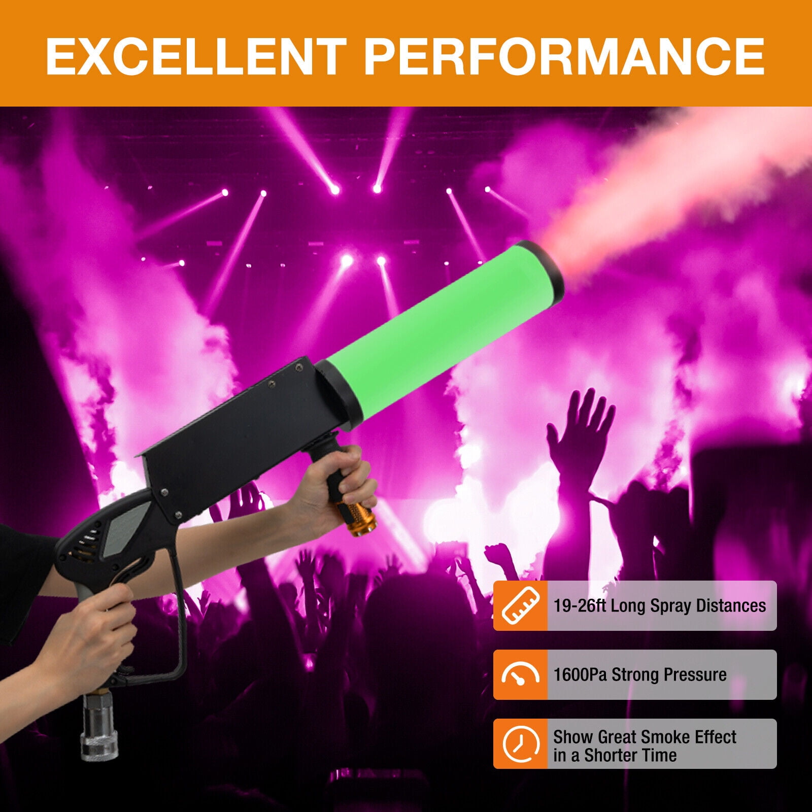 CO2 Fog Machine Handheld CO2 Jet Machine CO2 Fog Gun LED RGB Mixed CO2 ...