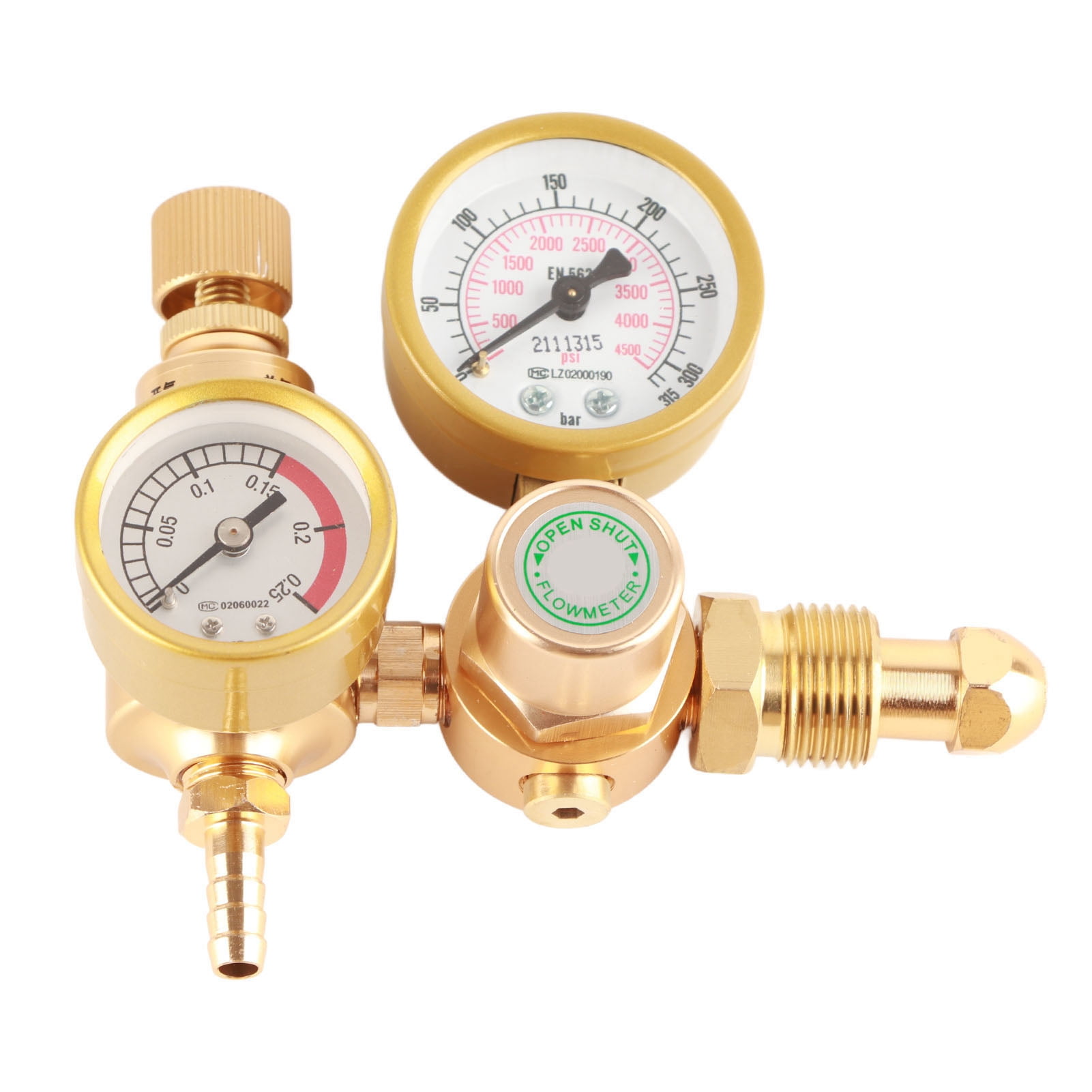 CO2 Gas Regulator with Flow Meter for Welder, G5/8in Male Thread Inlet ...