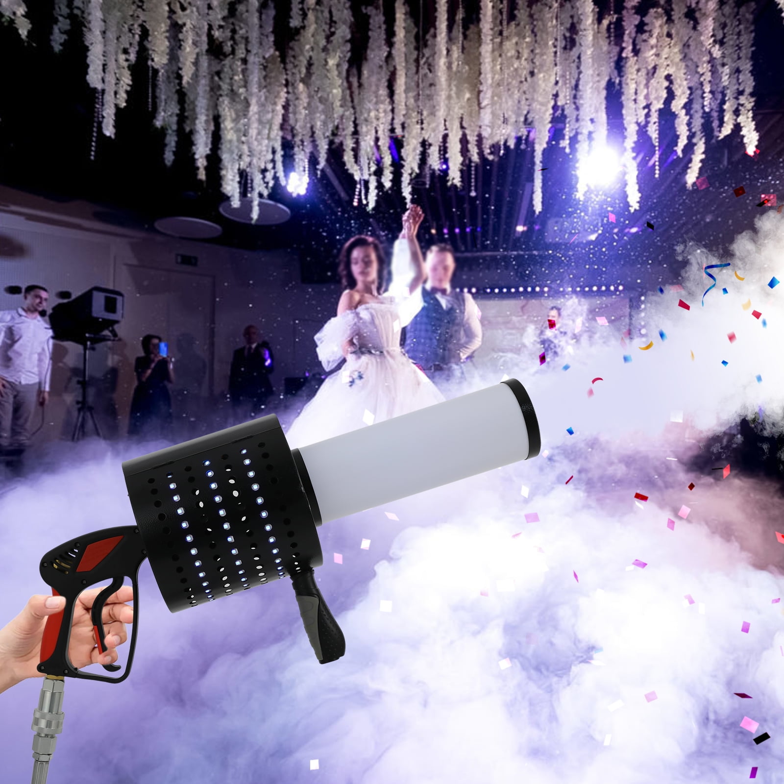CO2 Jet Confetti Gun 7Color LED CO2 Spray Cannon CO2 Gun for Wedding ...