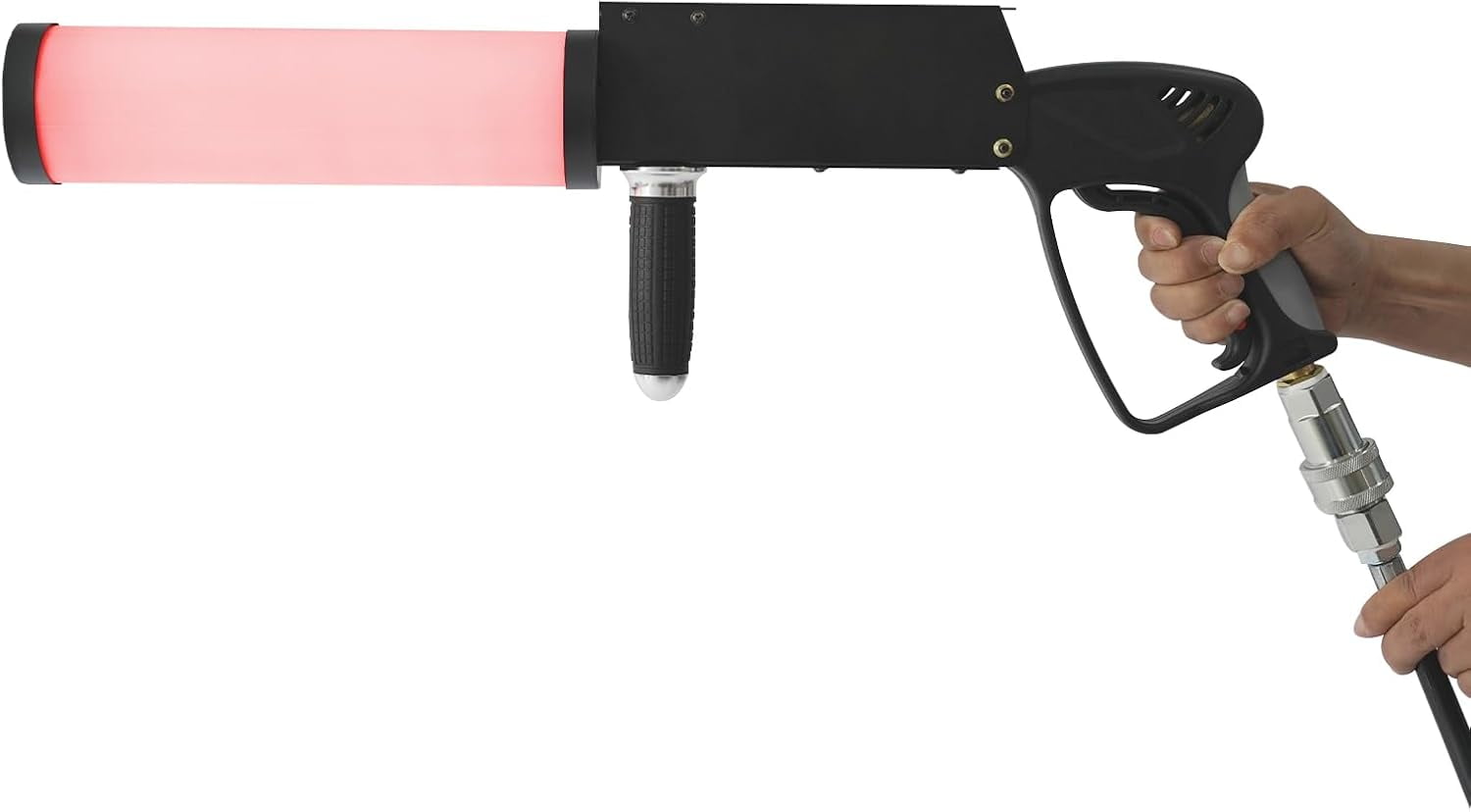 CO2 Jet Confetti Machine, LED 3 Colors Handheld Fog Gun, Fog Machine ...