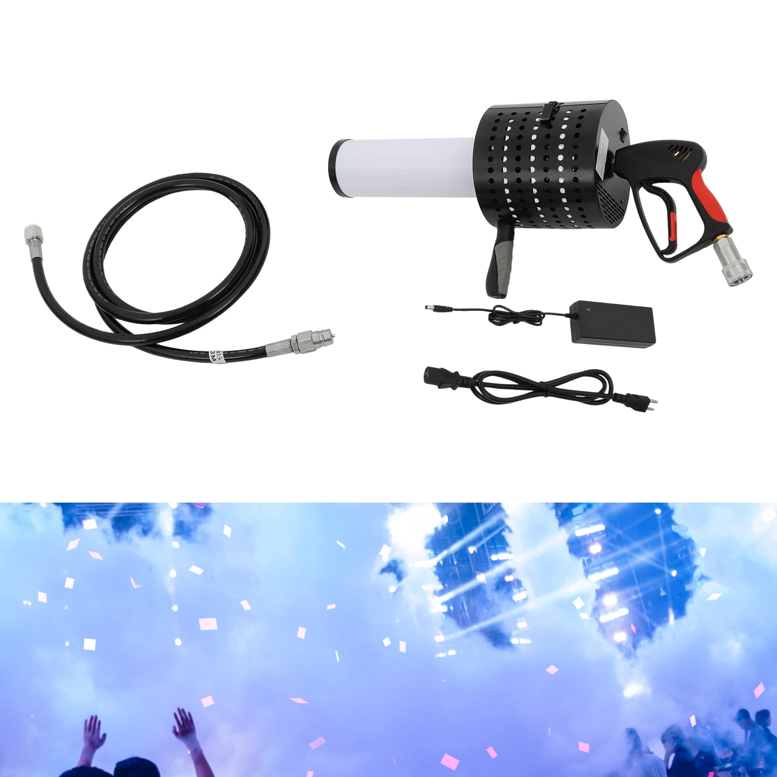 CO2 Jet Confetti Machine LED 7 Colors CO2 Spray Cannon CO2 Gun Kit ...